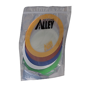 Non-stick Mat Pad [5 Fun Colors] - Silicone Rolling Baking Pastry Placemat Large Round 9.5" - (Value Pack - Set of 5)