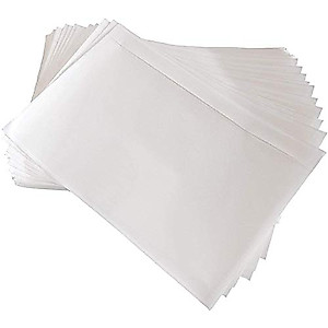 100 Pack 7.5" x 5.5" Clear Self-Adhesive Top Loading Packing List/Shipping Label Envelopes Pouches