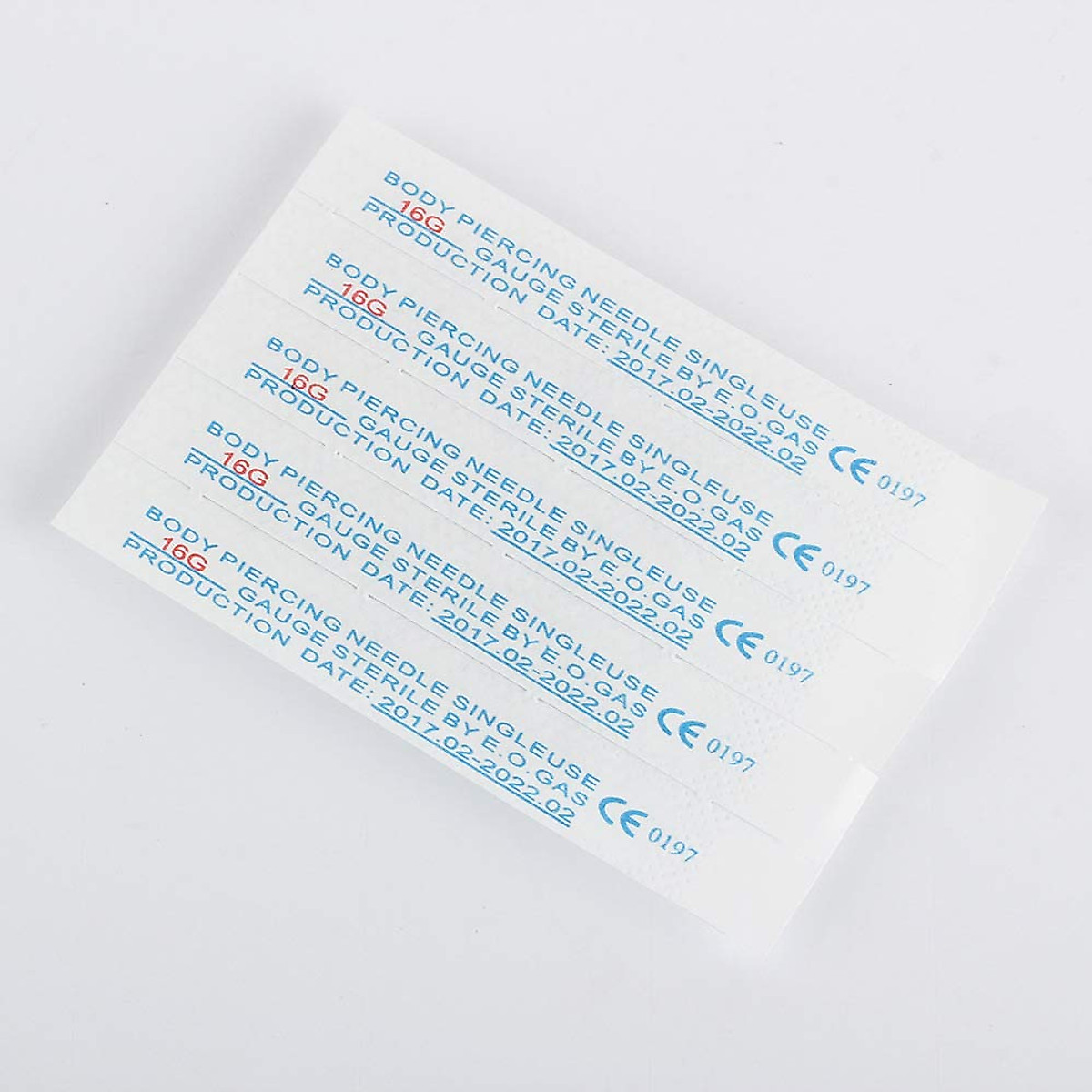 16G 100 Pieces Body Ear Navel Nose Lip Nipple Piercing Needles, Tattoo Supplies