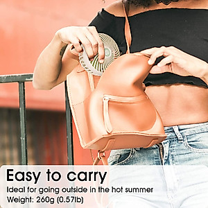 Mini Handheld Stroller Fan, Personal Portable Fan Baby Car Seat Clip-On Fan with DIY Flexible Tripod, USB Rechargeable Fan Adjustable 3 Speeds for Bedroom, Outdoor, Camping, Bike, BBQ