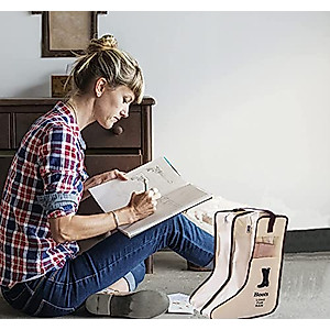 WITERY Boots Shoe Bag Travel Organizer Storage Cube-Portable Waterproof Shoe Bags Organizer Dust Cover Protector Bag Under Bed Wardrobe Organizer