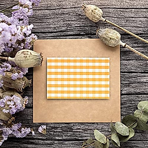 48 Pack All Occasion Greeting Cards Bulk – Colorful Picnic Blanket Pattern Gingham Designs - Note Cards Boxed Set With White Envelopes - Blank on the Inside - 4 x 6 Inches