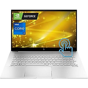HP Envy Laptop, 17.3" IPS Touchscreen, Intel Core i7-1255U, GeForce MX 550, Backlit Keyboard, Fingerprint Reader, Wi-Fi 6, Audio by Bang & Olufsen, Win 11 (32GB RAM | 1TB PCIe SSD)