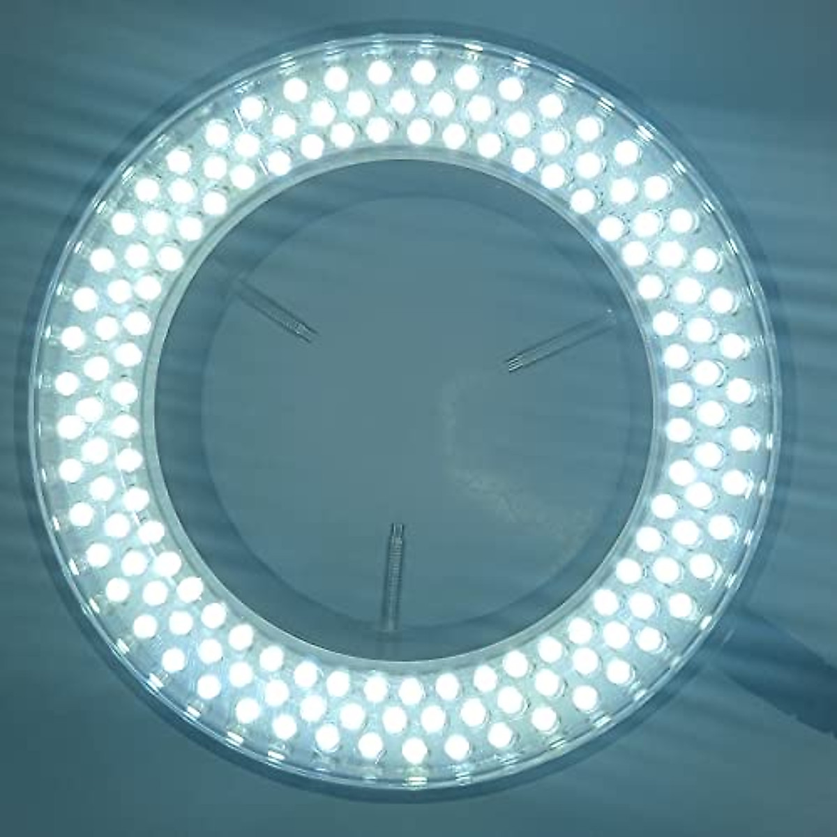 QAREQU 144 LED Ring Light External Adjustable Dimmer Adapter for Camera Microscope Brightness
