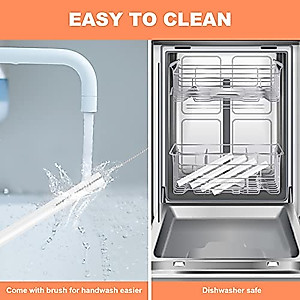 Replacement Straws Compatible with Zak 15 oz Tumbler Cup-Zak Kids Water Bottle Straw Replacement-Accessories Set Include 4 BPA-FREE Straws and 1 Straw Cleaning Brush and 1 Silicone Boot(15OZ)