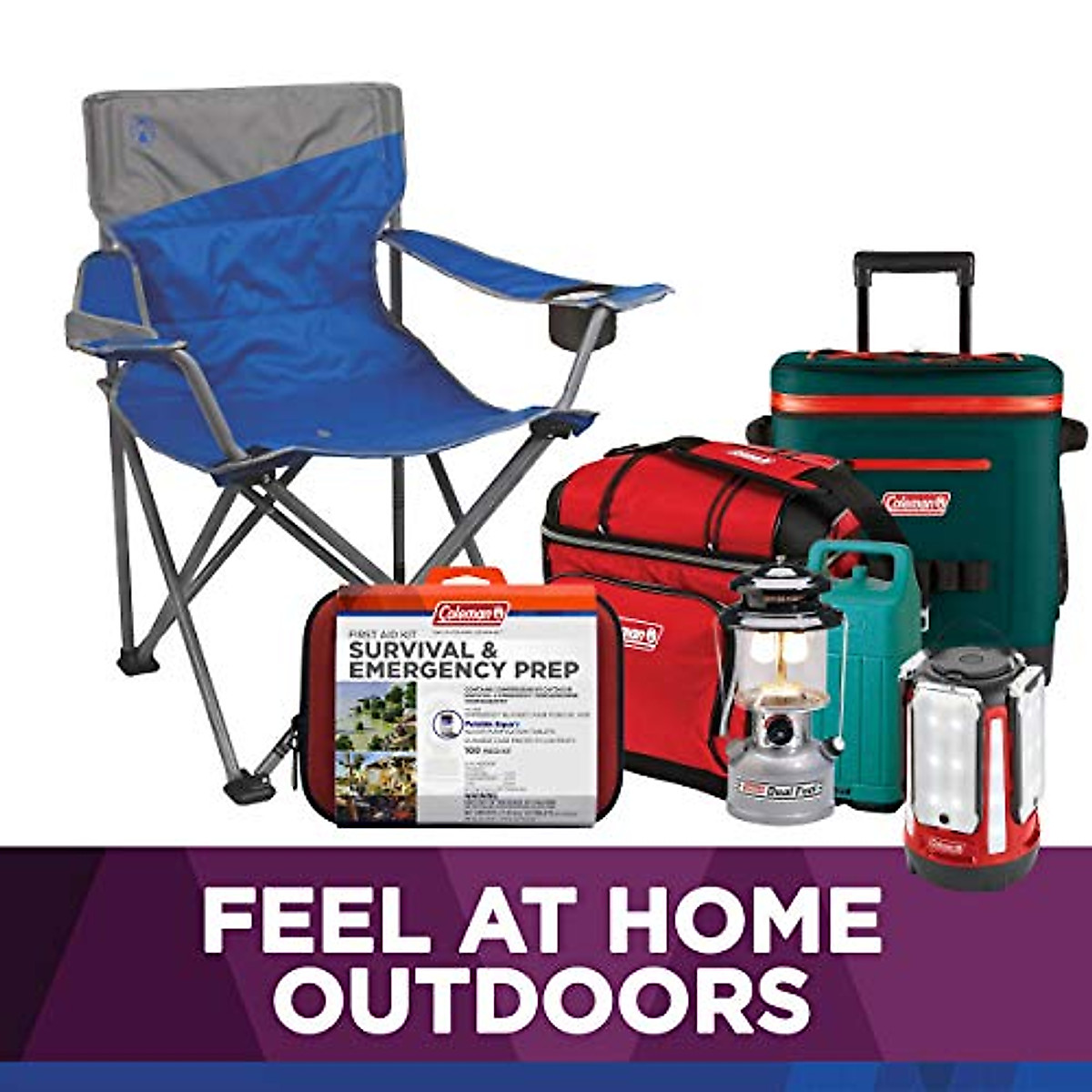 Family First Aid Kit by Coleman | 82 Piece First Aid Tin Kit | Small First Aid Kit for Car | Travel First Aid Kit | Sports First Aid Kit | Metal First Aid Kit for Camping, Hiking, or a Sports Bag