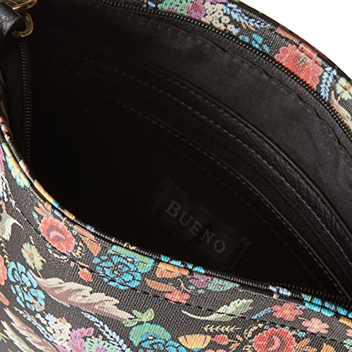 Bueno of California Printed Pebble Crossbody, Botanical