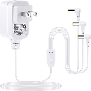 Sumind AC/DC Adapter Compatible with Lemax Lighted Accessory # 74254 94563 94565 94566 94527 94564, 4.5V 3 Output Power Adapter for Christmas Village Halloween Spooky Town Power Supply Charger(White)
