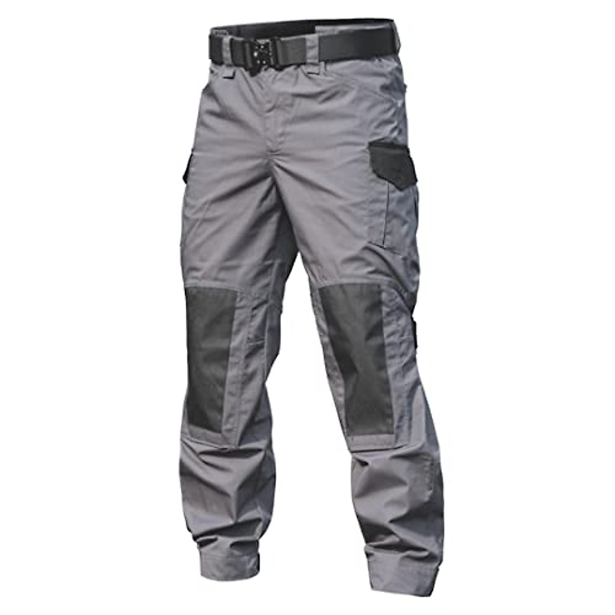 Men's Tactical Military Equipment Soldier Army Training Trouers Solid Multi Pockets Combat Pants Gray M