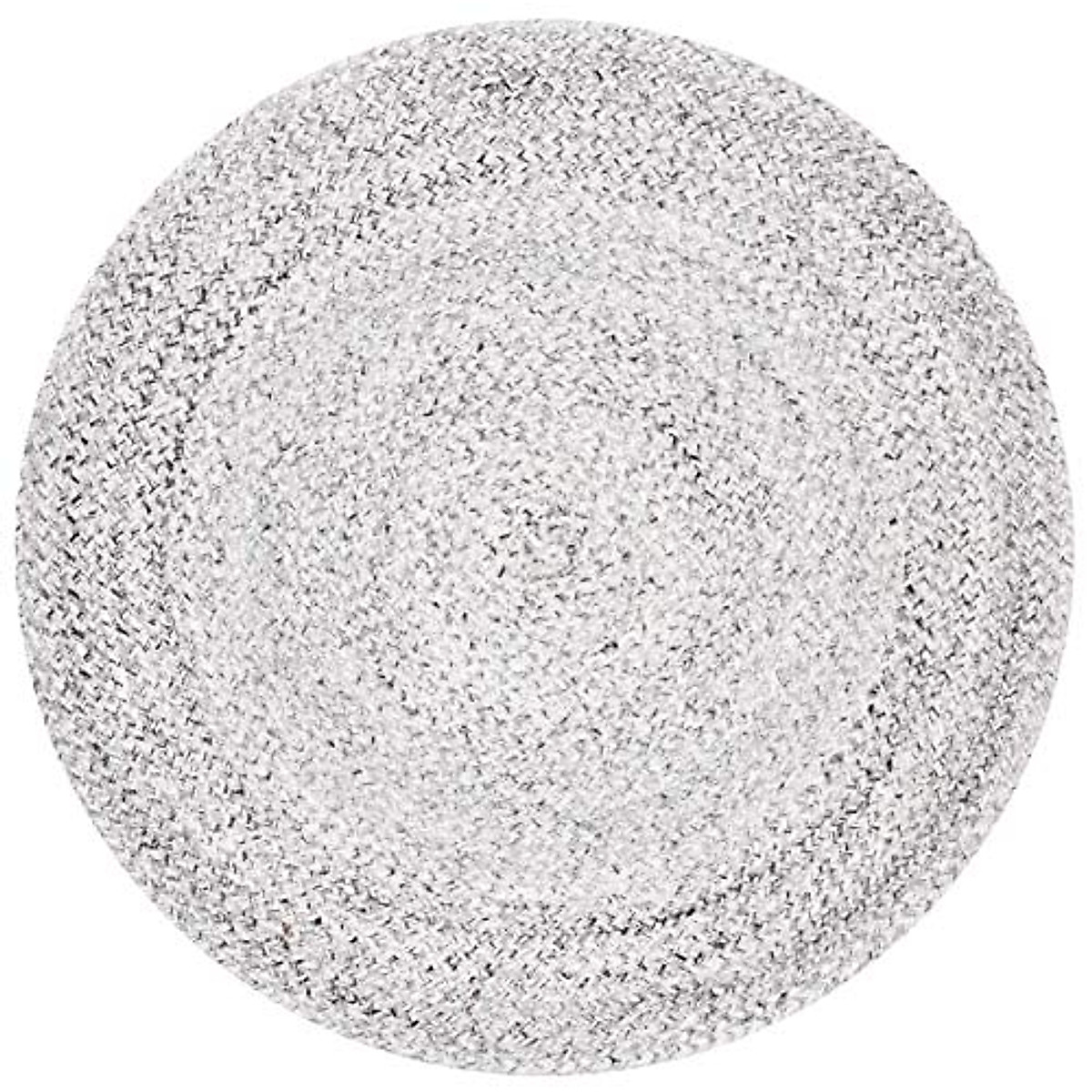 SAFAVIEH Braided Collection 3' Round Silver / Charcoal BRD800G Handmade Country Cottage Reversible Area Rug