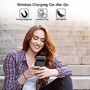 Magnetic Wireless Power Bank 10000mAh, Poukey Mag-Safe Portable Charger with 15W Wireless Charging & 20W PD USB C Fast Charging Compatible with MagSafe Battery Pack for iPhone 12 13 Pro Max/Pro/Mini