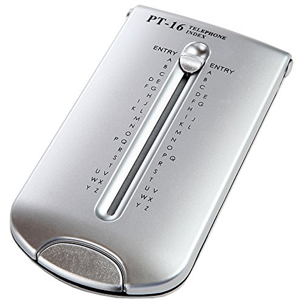 Home-X - Retro Style Flip Open A-Z Address Book, Hardcover Classic Design with Alphabetical Tabs for Optimal Organization, Silver Finish