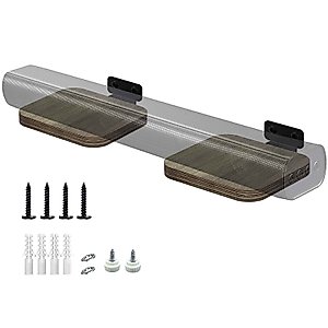 Maozhren Universal Soundbar Wall Mount Floating Shelves for Samsung, Polk Audio, Sonos Arc, JBL, Bose, Sony, Vizio, LG, TCL, Roku, Onn, Philips, Yamaha Soundbar Wall Mount Bracket, with Hardware Kit