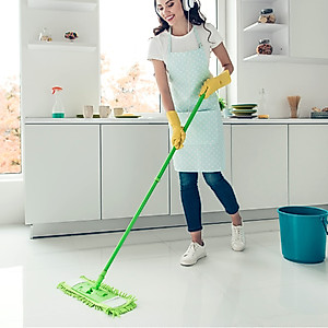 MECCANIXITY Microfiber Mop Replacement Heads 42x14cm for Wet/Dry Mop Floor Cleaning Pads, Purple Pack of 3