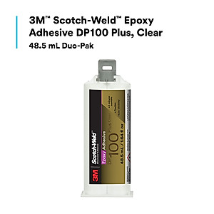 3M Scotch-Weld Epoxy Adhesive DP100 Plus, Clear, Professional Grade, Fast Handling and Cure, 48.5 mL (1.64 fl oz) Duo-Pak