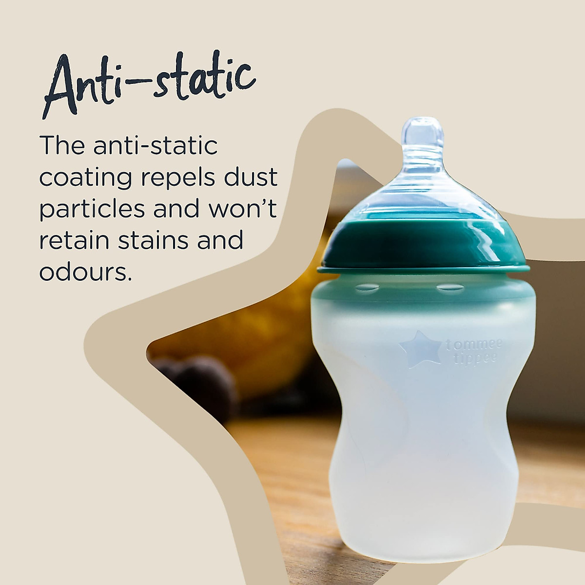 Tommee Tippee Silicone Baby Bottle and Pacifier Set | Closer to Nature Soft Feel Bottles, Breast-Like Nipples, Stain and Odor Resistant | 0-6m Breast-Like Pacifiers