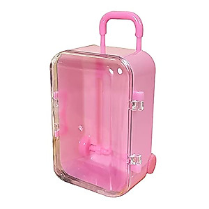 Storage Box Storage Container Storage Box Creative Mini Suitcase Style Jewelry Storage Bin Candy Container Desk Organizer for Home - Black