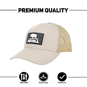Atoll Trucker Hats Baseball Caps | 7 Hole Snapback Closure, Adjustable Strap, Breathable - One Size Fits Most SUP Co