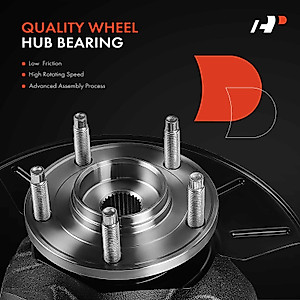 A-Premium 2 x Front Steering Knuckle & Wheel Bearing Hub Assembly Compatible with Ford Escape 05-12, Mazda Tribute 05-06/08-11, Mercury Mariner 05-11, w/5-Lug, Replace # 5L8Z3K185BA, 5L8Z3K186BA