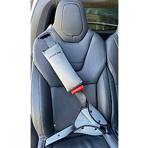 Seat Belt Adjuster and Pillow and Cover with Clip for Kids Travel with Baby on Board Decal Sticker, Neck Support Headrest Child and Short Adult, Car Seat Strap Cushion Pads for Baby Kids