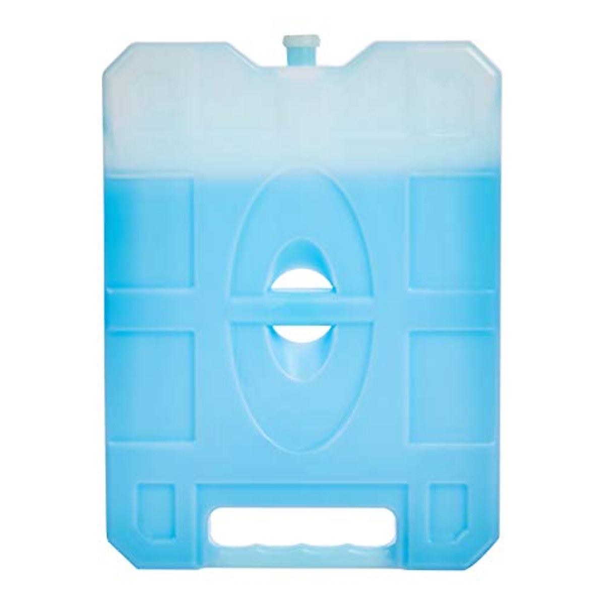 Amazon Basics Reusable Hard Sided Rectangular Ice Pack, Pack of 4, Large, Blue, 10.4" X 7.9" X 1.2"