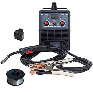 Amico MIG-130, 130 Amp MIG/Flux Cored Wire Gasless Welder, 110/230V Dual Voltage Welding Soldering Machine