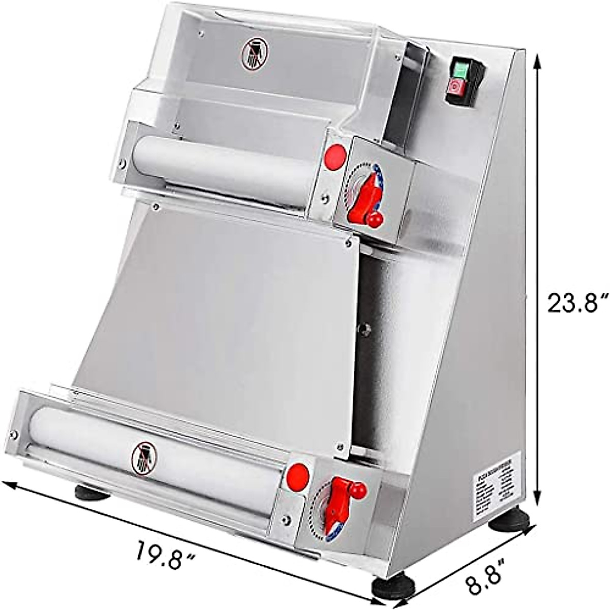 Pizza dough roller machine, Commercial Automatic Pizza dough Sheeter Maker, Electric Pizza Pastry Forming Machine, for Noodle Pizza Bread (Color : 30cm)