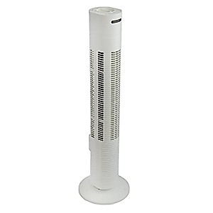 Comfort Zone CZTF320WT 31” 3-Speed Oscillating Tower Fan with Convenient Top-Mounted Controls, Perfect for Office, Desk or Dorm Room, White