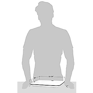 Red Co. 13.5” x 10” Enamelware Metal Classic 1.6-Quart Rectangular Serving Tray, Distressed White/Black Rim