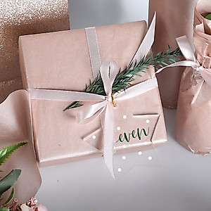 UNIQOOO 100 Sheets 20X14 Premium Metallic Rose Gold Champagne Gold Tissue Gift Wrap Paper Bulk Recyclable Gift Wrapping Accessory - Perfect for Small Gift Bags, Wedding, Party, DIY Craft