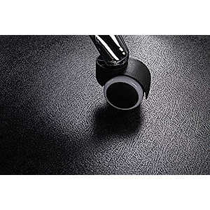Office Rolling Chair Mat for Hardwood and Tile Floor, Black, Anti-Slip, Non-Curve, Chair Mat Best for Under the Computer Desk , 47 x 35 Rectangular Non-Toxic Plastic Protector, Not for Carpet
