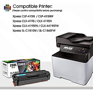 Cool Toner Compatible Toner Cartridge Replacement for Samsung CLT-K504S CLT-504S for Samsung Xpress C1860FW C1810W SL-C1860FW SL-C1810W CLX-4195FW CLP-415NW Printer (Black Cyan Yellow Magenta, 4-Pack)