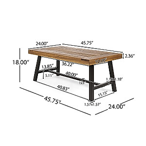 Christopher Knight Home Carlisle Outdoor Acacia Wood Coffee Table + Christopher Knight Home Parker Outdoor 16" Acacia Wood Side Table