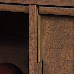 Sauder Clifford Place Credenza, For TV's up to 46", Grand Walnut finish