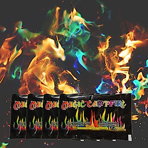 Kauri Magic Campfire Color Changing Packets - Fire Pit, Campfires, Outdoor Fireplaces - Hue-Changing Cosmic Flame Powder - Color Fire Camping Accessories for Kids & Adults