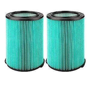 PIGUOAT 2PCS VF6000 5-Layer Replacement Filter for Ridgid 5-20 Gallon Wet Dry Vacuums WD5500 WD0671 WD6425 WD7000 WD1280 WD1851 WD1680 WD1956 RV2400A 1400RV RV2600B, Fit for Husky 6-9 Gallon Vacs