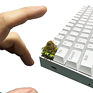 Custom Keycap for Mechanical Gaming Keyboard - Design Marijuana Buds - Artisan Cherry MX Made in Resin with Universal Compatibility - Unique Gift Idea, Green Brown Orange