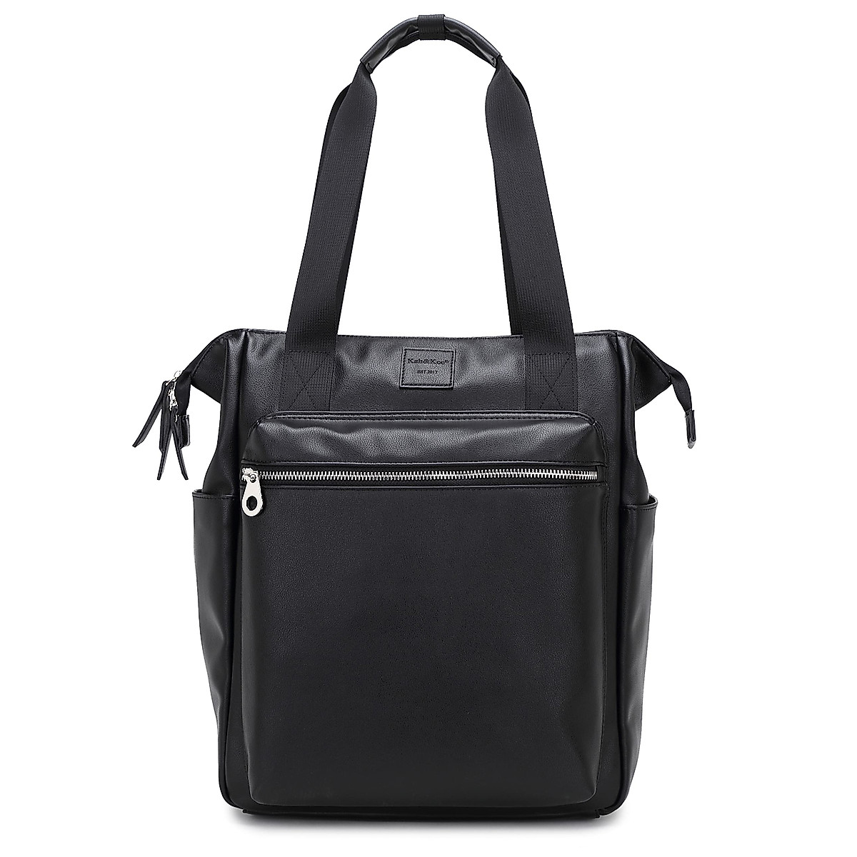 Kah&Kee Feaux Leather Convertible Backpack Tote Bag Casual Travel Daypack 2way for Women Man (Tan Pink)