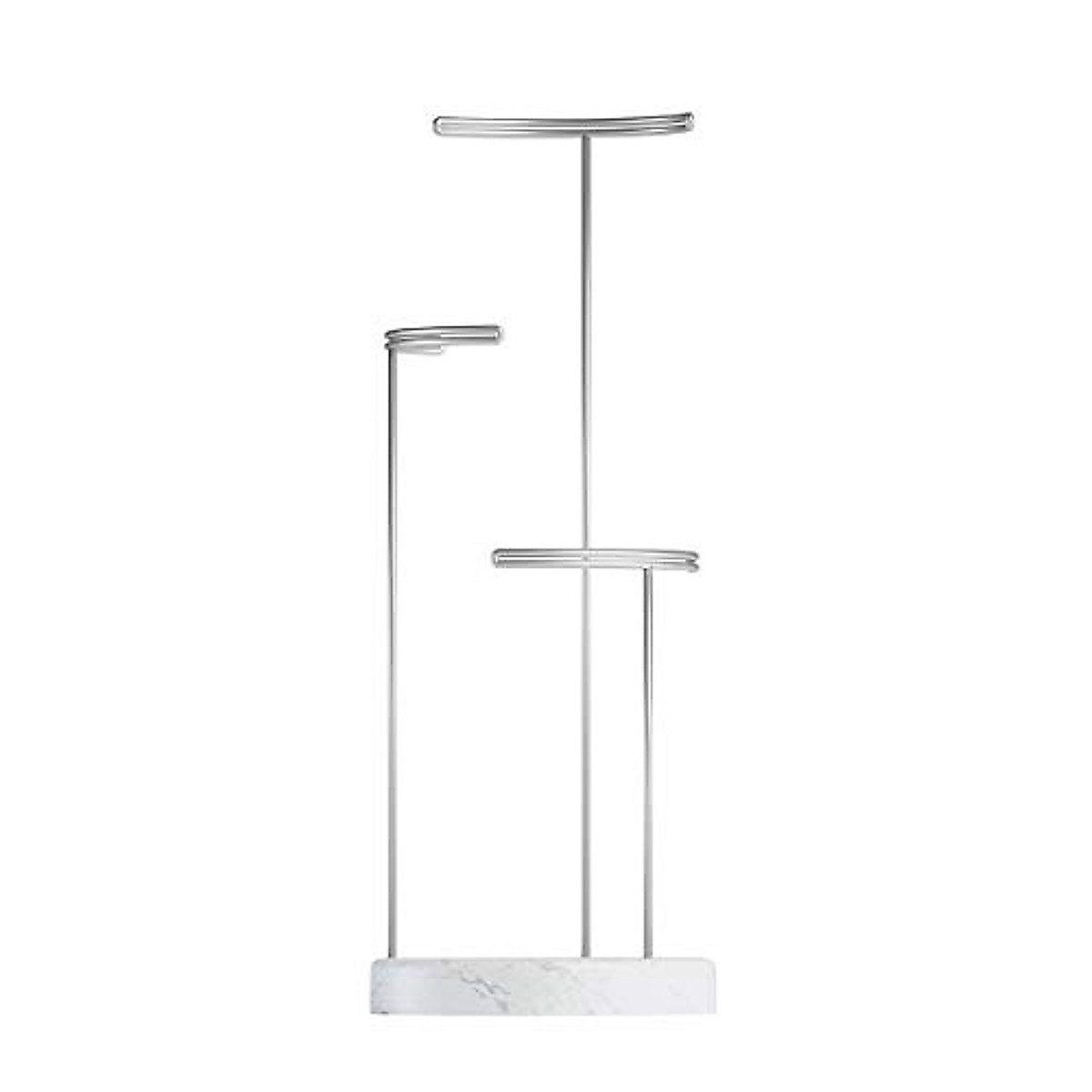 Umbra 299471-491 Tesora 3-Tier Jewelry Stand, Earring Holder, Accessory Organizer and Display, White/Nickel