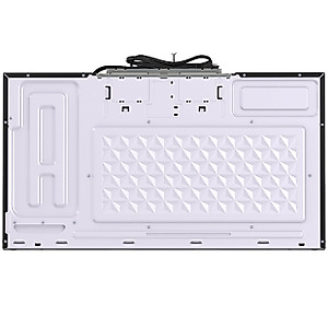 KoolMore KM-MOT-2SS Range Microwave Oven Lamp and 300CFM Recirculation Vent Hood, Auto Cook Menus, Reheat Function, 11 Power Levels, Timer, and Weight Defrost, 30 in/1.9 Cu. Ft, Silver