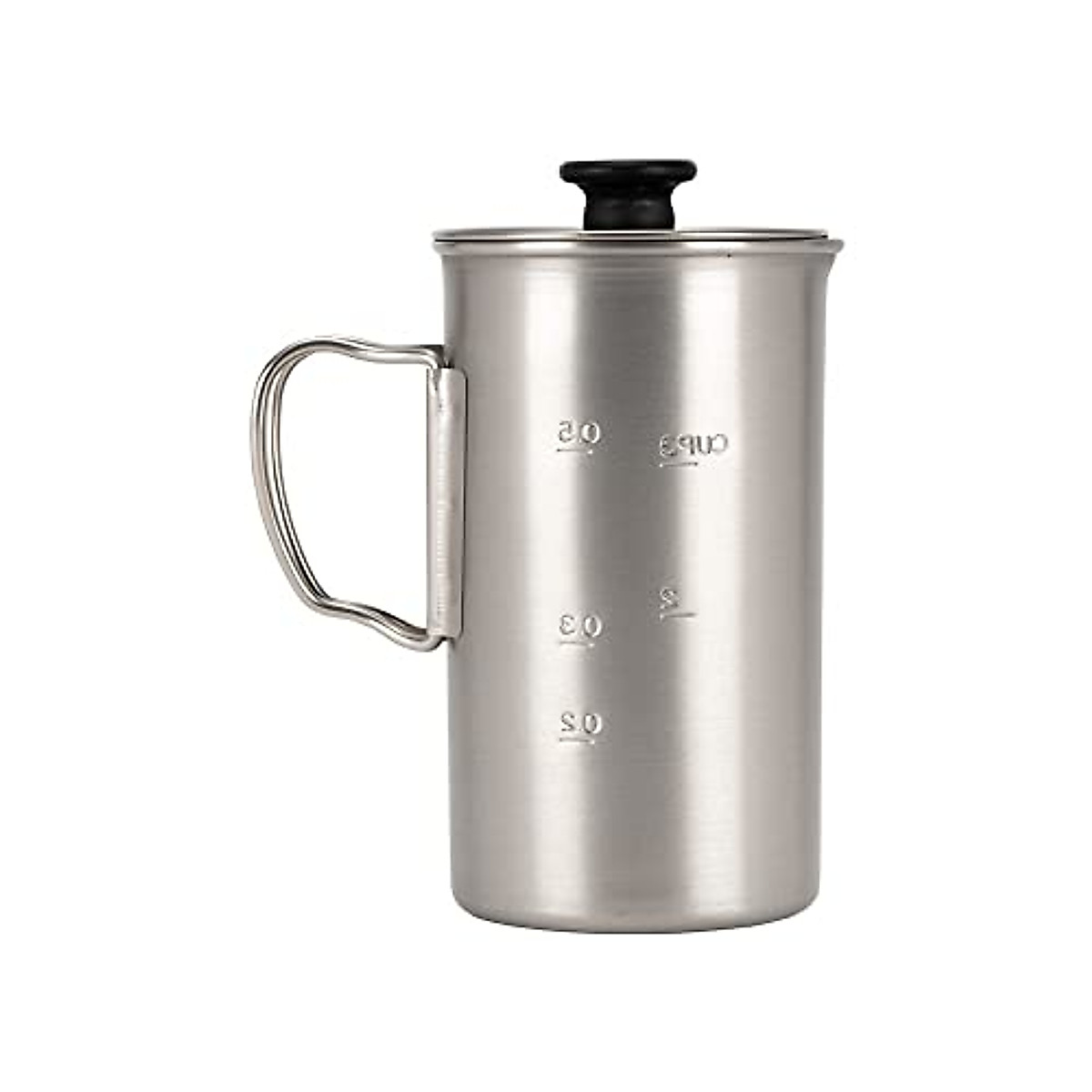 Snow Peak Titanium French Press - Ultralight Coffee Maker for Camping, Backpacking & Hiking - Camping Cookware Essential for Coffee Anywhere