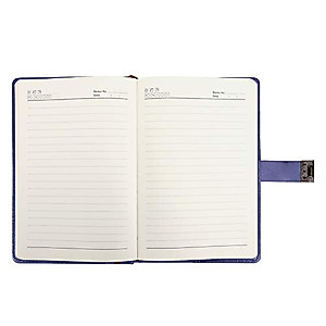 A5 PU Digital Password Notebook Leather Locking Journal Combination Lock Diary Retro Travel Lined Binder Notepad Hardcover Executive Notebooks Personal Organizer with Pen Loop 3 Card Slots 100 Sheet
