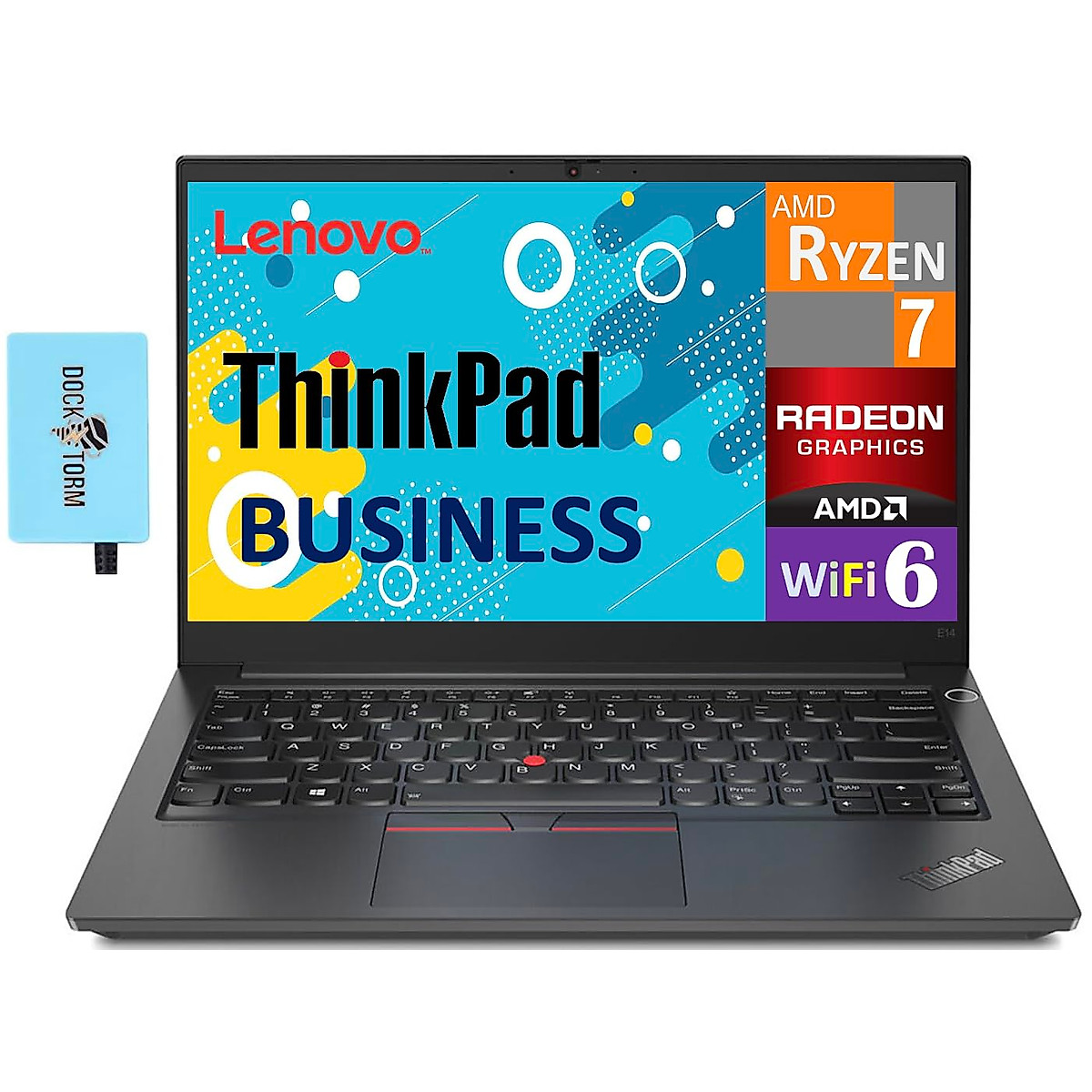 Lenovo ThinkPad E14 Gen 3 14.0" 60Hz FHD IPS Business Laptop (AMD Ryzen 7 5700U 8-Core, 8GB RAM, 256GB SSD, AMD Radeon, WiFi 6, Bluetooth 5.2, Webcam, HDMI, Win 10 Pro) w/Hub