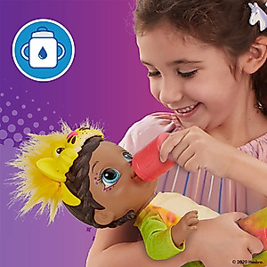 Baby Alive Rainbow Wildcats Doll, Lion, Accessories, Drinks, Wets, Lion Toy for Kids Ages 3 Years and Up, Black Hair