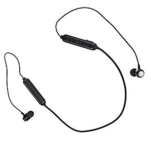 Dilwe Neckband Headphones, Headset Neck Mounted Wireless Headset Neckband Sports Headset Noise Reduction Earplugs with Microphone (Black)