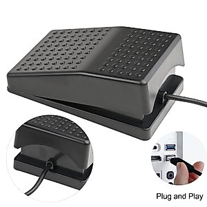 iKKEGOL Upgraded USB Foot Switch Single Pedal Mechanical Control Footswitch Map Mouse Keyboard Hotkey Combination Key press Simulator Program Page Turner Game Transcription HID