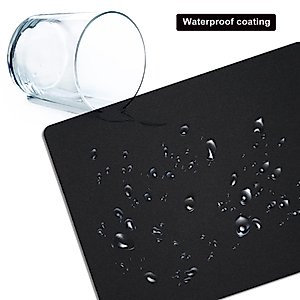 Cyanbone Small Mouse Pad 3 Pack, Mini Mouse Pads for Wireless Mouse and Laptop Computer, Portable Mousepad with Non-Slip Rubber Base & Waterproof Surface - Black -5.5 x 7 in