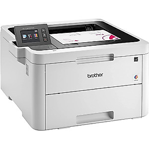 Brother Color HL-L3270CDW Compact Wireless Digital Laser Printer with NFC - Print Only - 2.7" Touchscreen, 25 ppm, 2400 x 600 dpi, Auto Duplex Printing, 250 Sheet, Ethernet, Tillsiy Printer Cable
