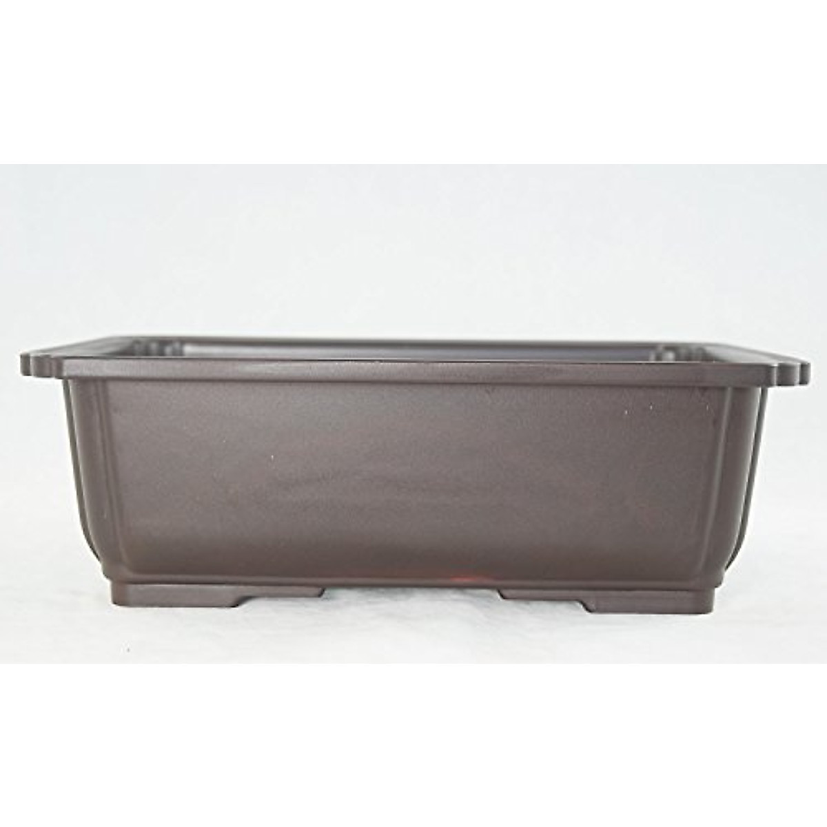 Rectangular Plastic Bonsai/Succulent Pot 10.5"x 7.75"x 3.5" - Dark Brown