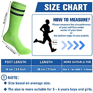 Zhanmai 8 Pairs Kids Soccer Shin Guards Youth Protective Soccer Socks Sport Shin Pads Guard Sleeves Calf Protective Soft Colorful Gear for Football Games 3-15 Years Old Girls Boys Toddler Child Teens